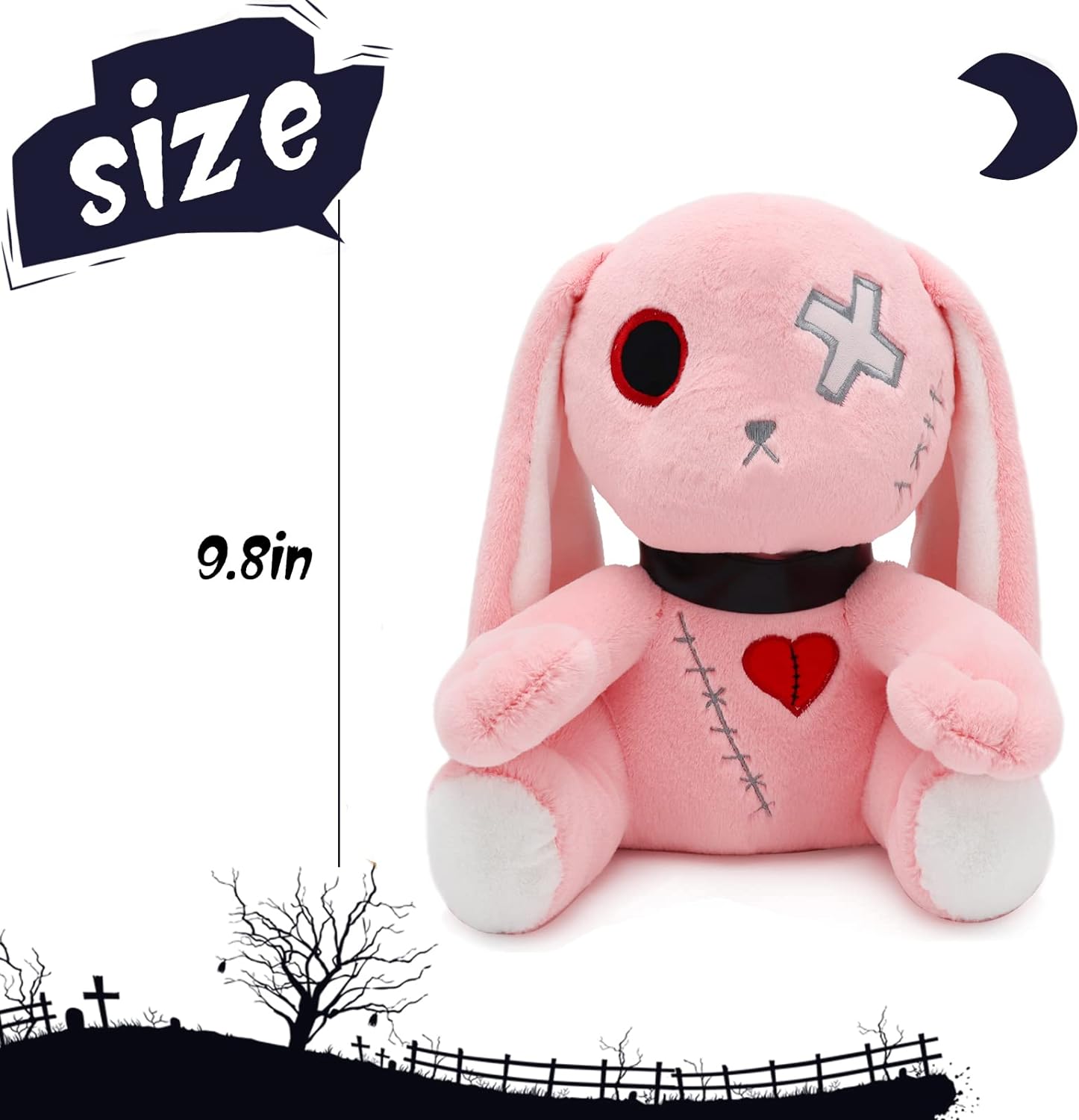 Goth Bunny Plush Rabbit Stuffed Animal Horror Plushies Easter Stuffed ...