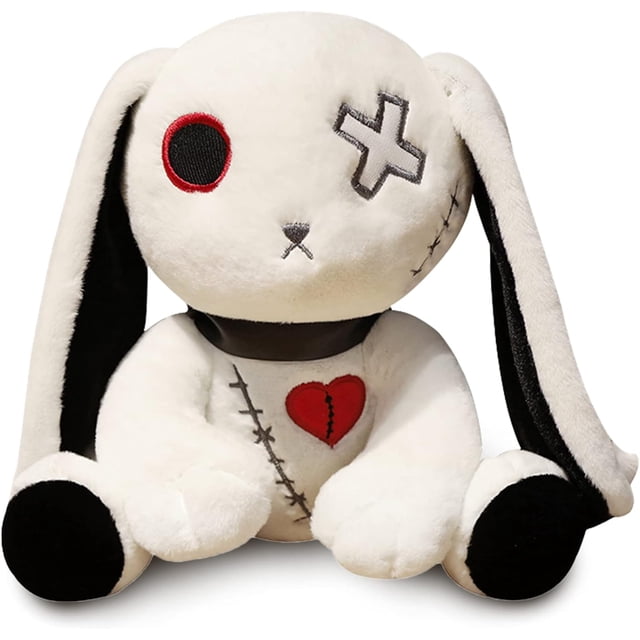 Goth Bunny Plush Rabbit Stuffed Animal Horror Plushies Easter Stuffed ...