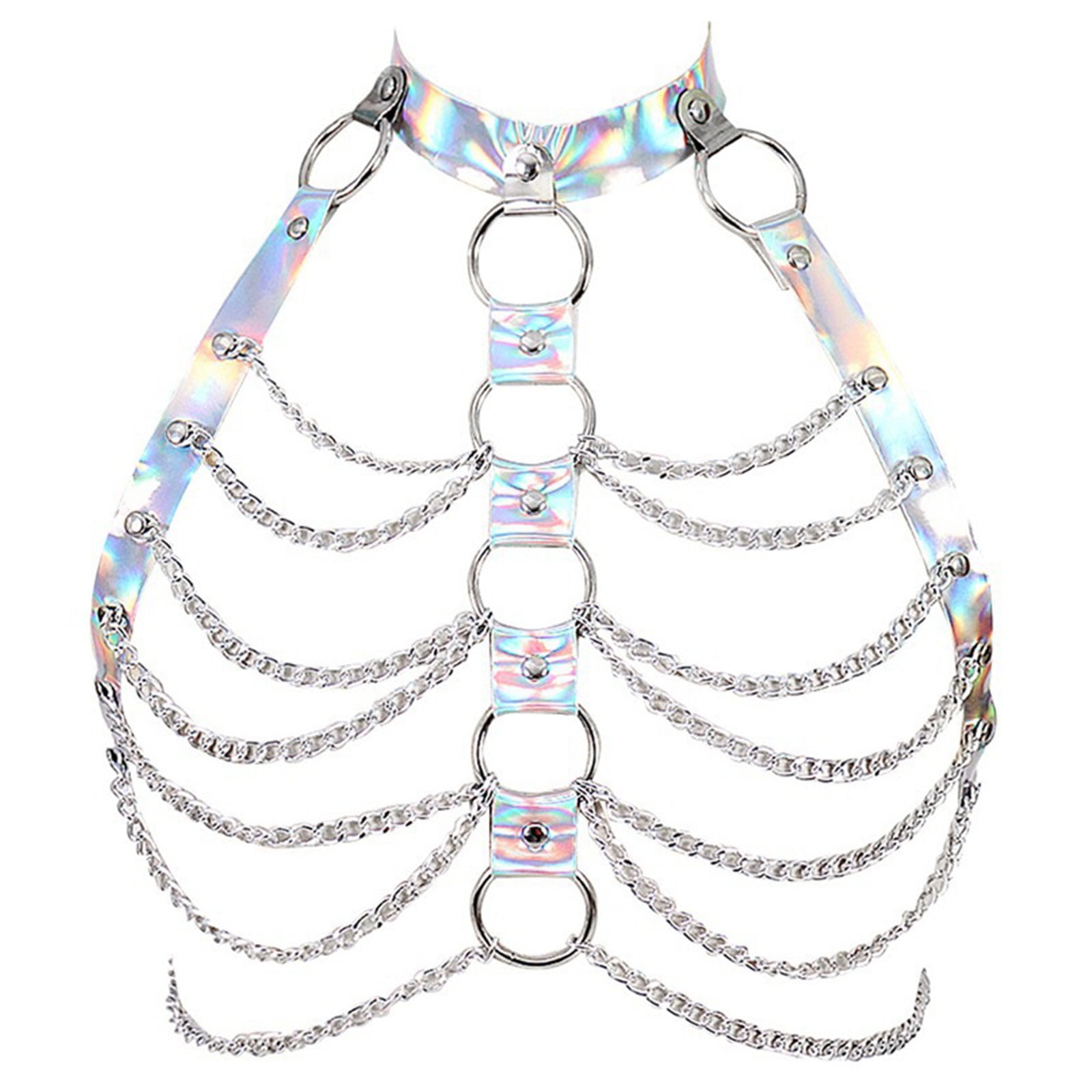 Goth Chest Bracket Bra Chain Punk Body Chain Bra Necklace Jewelry for ...