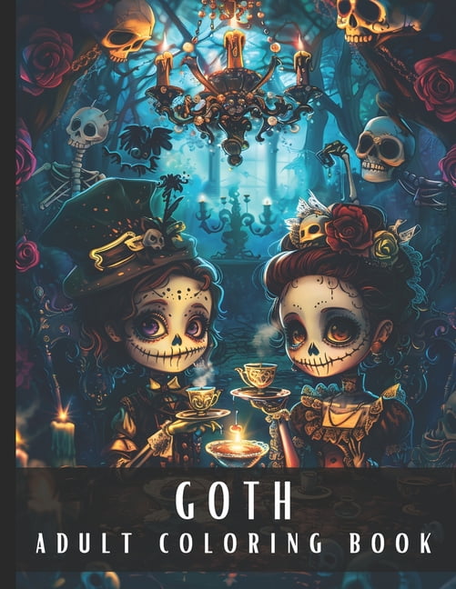 Goth Coloring Book for Adults: Large Print Coloring Book for Adults ...