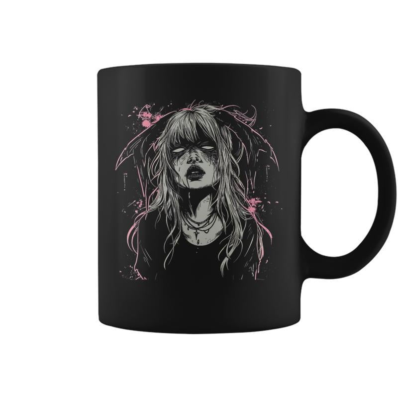 Goth Demon Girl Horror Bunny Occult Dark Anime Alt Aesthetic Coffee ...