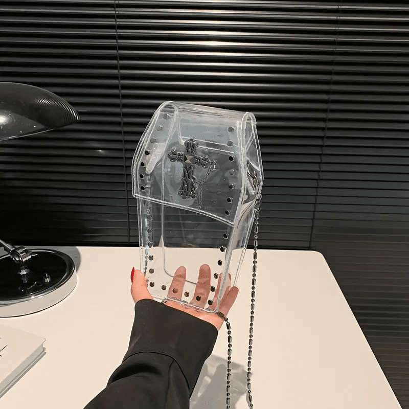 Goth Emo PVC Transparent Coffin Crossbody Bag, Purse - Walmart.com