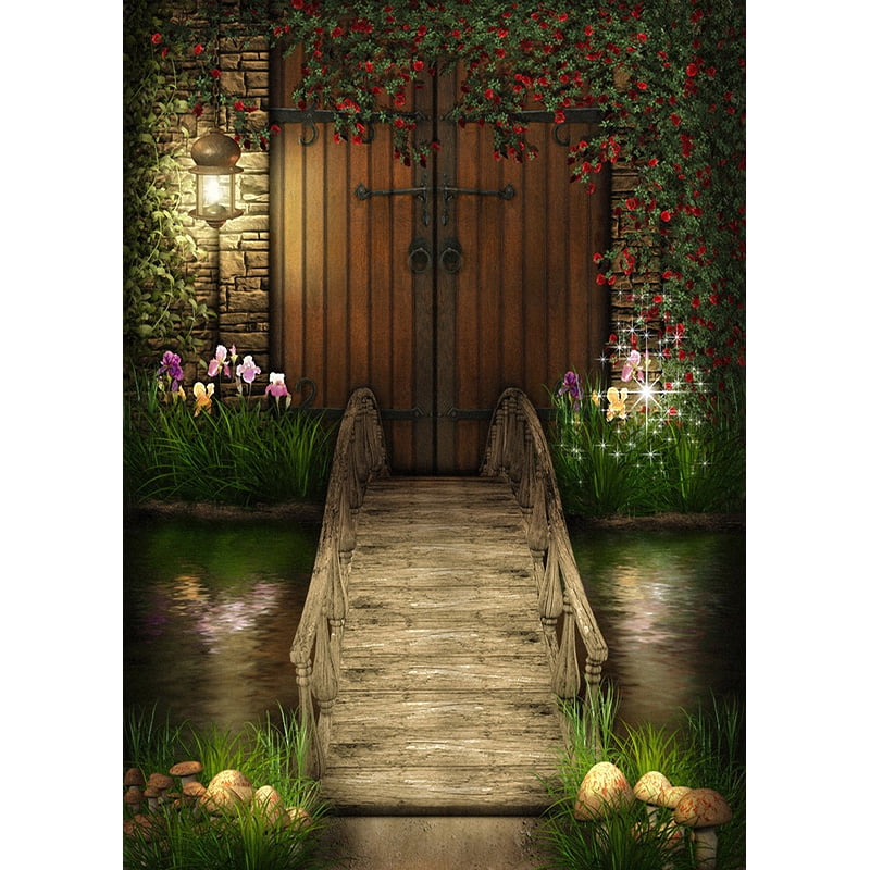 Goth Fairy Tale Old Bookshelf Arch Window Baby Photography Backdrops ...