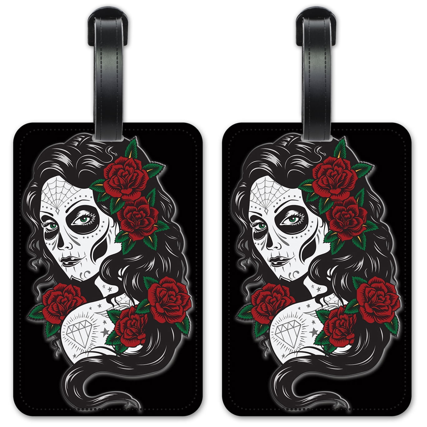 Goth Girl - Luggage ID Tags / Suitcase Identification Cards - Set of 2 ...