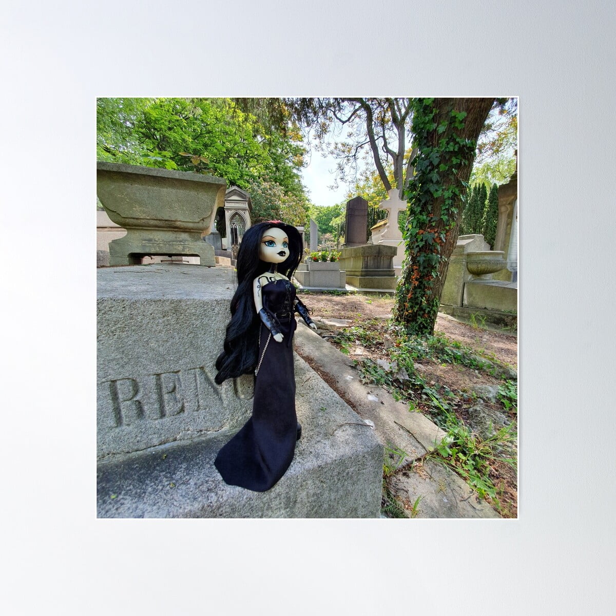 Goth Girl Vacation Poster Wall Art, Modern Wall Decor For Living Room ...