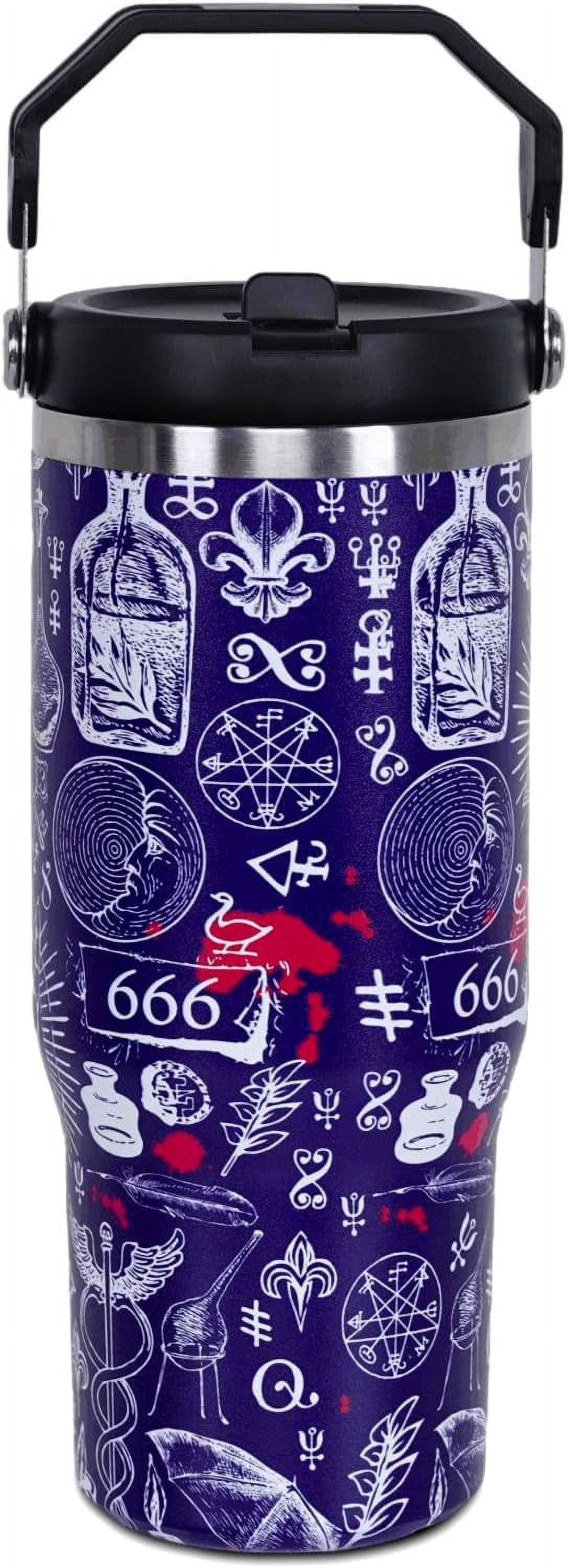 Goth Gothic Tumbler with Handle and Silicone Straws - 30 Oz Goth Gothic ...