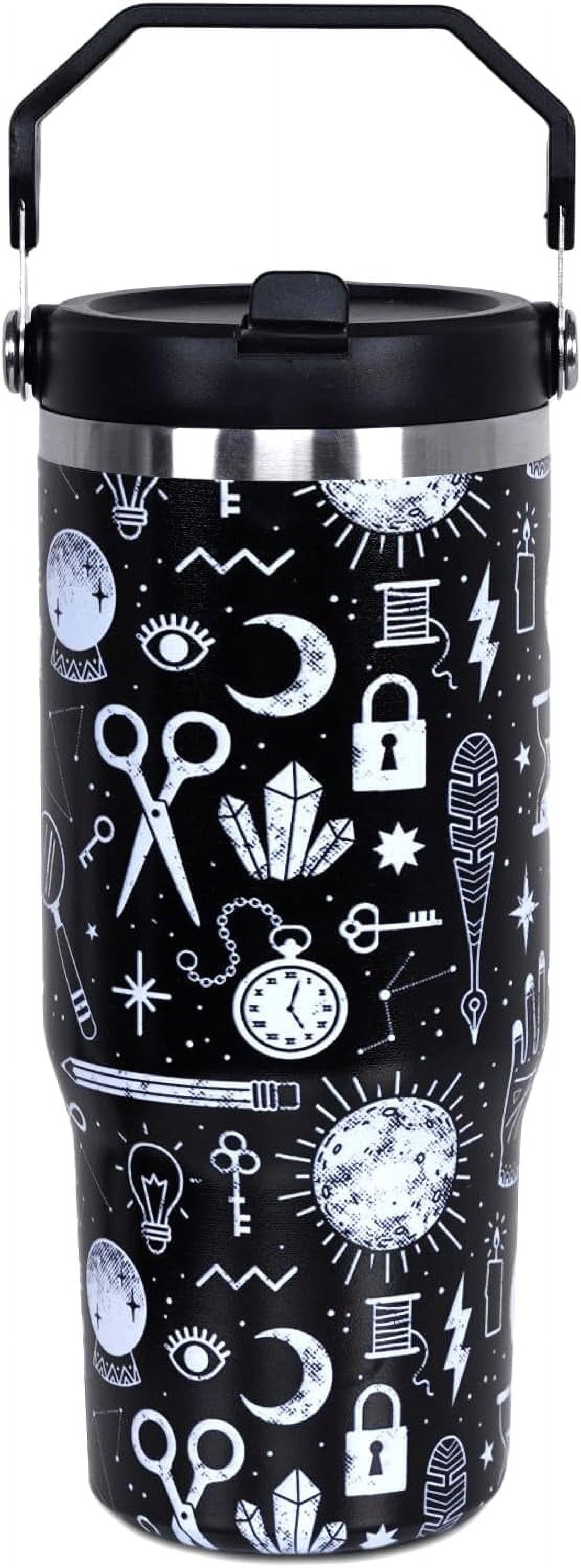 Goth Gothic Tumbler with Handle and Silicone Straws - 30 Oz Goth Gothic ...