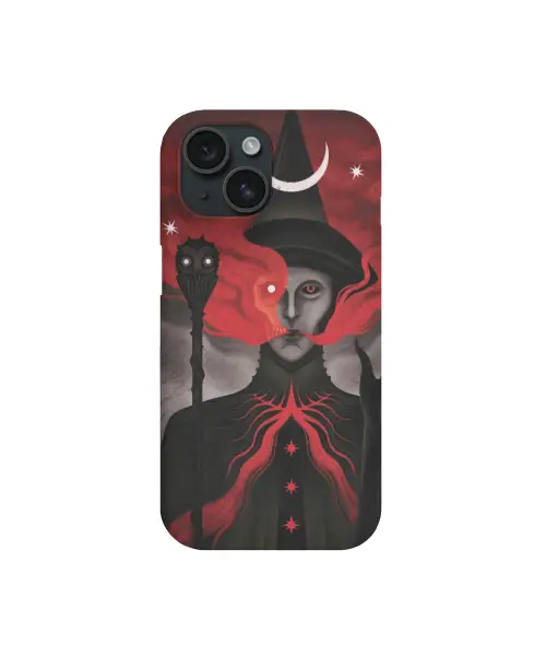Goth Mage Red Witch Magic Wizard Phone Case for iPhone 16 15 14 13 12 ...