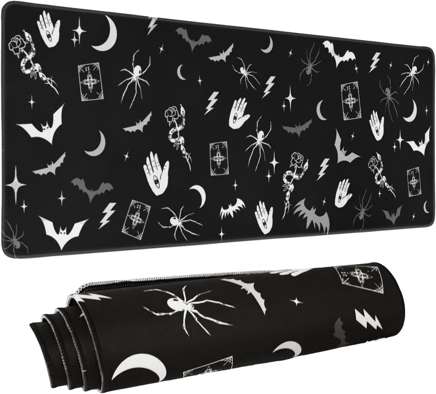 Goth Mouse Pad XL, Gothic Extended Large Gaming Mouse Pad, Black White ...