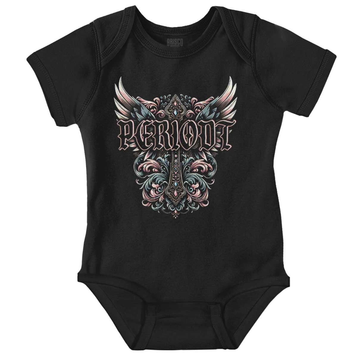 Goth Periodt Cross Angel Wings Romper Boys or Girls Infant Baby Brisco ...