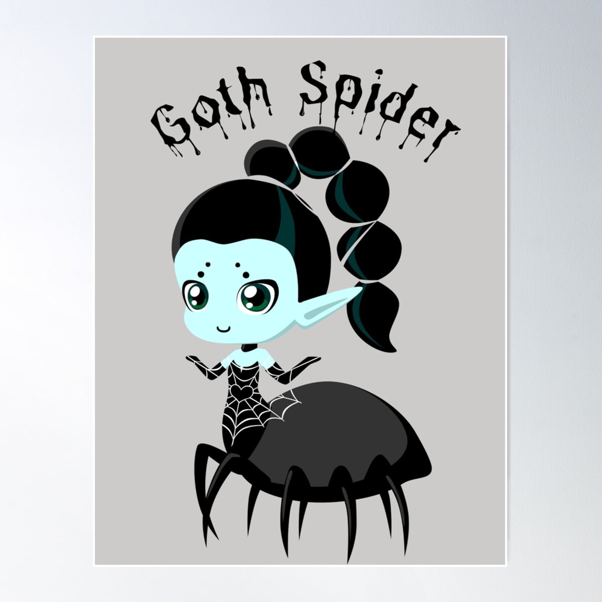 Goth Spider Poster Wall Art, Modern Wall Decor For Living Room Bedroom ...