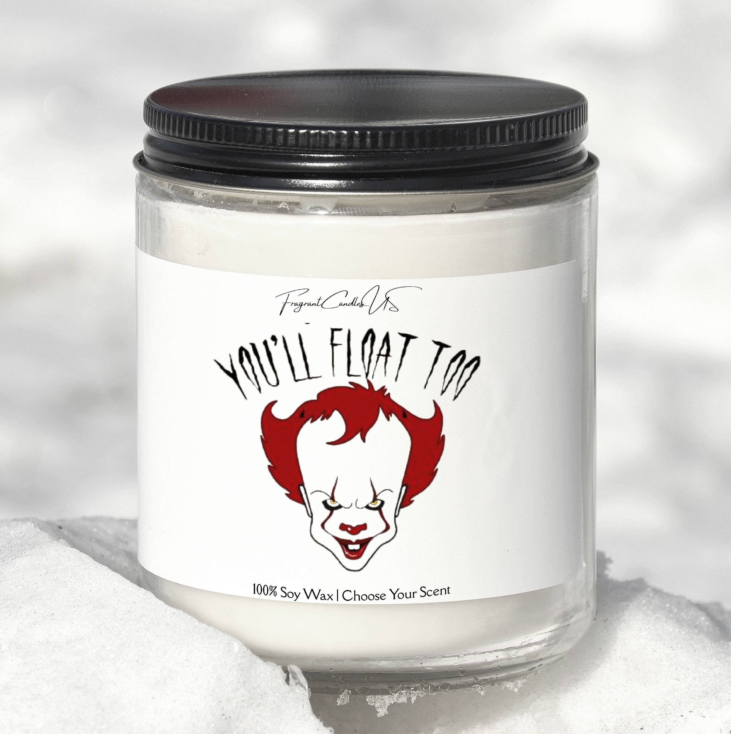 Goth candle ,Spooky candles, Pennywise, creepy candle, pumpkin spice ...