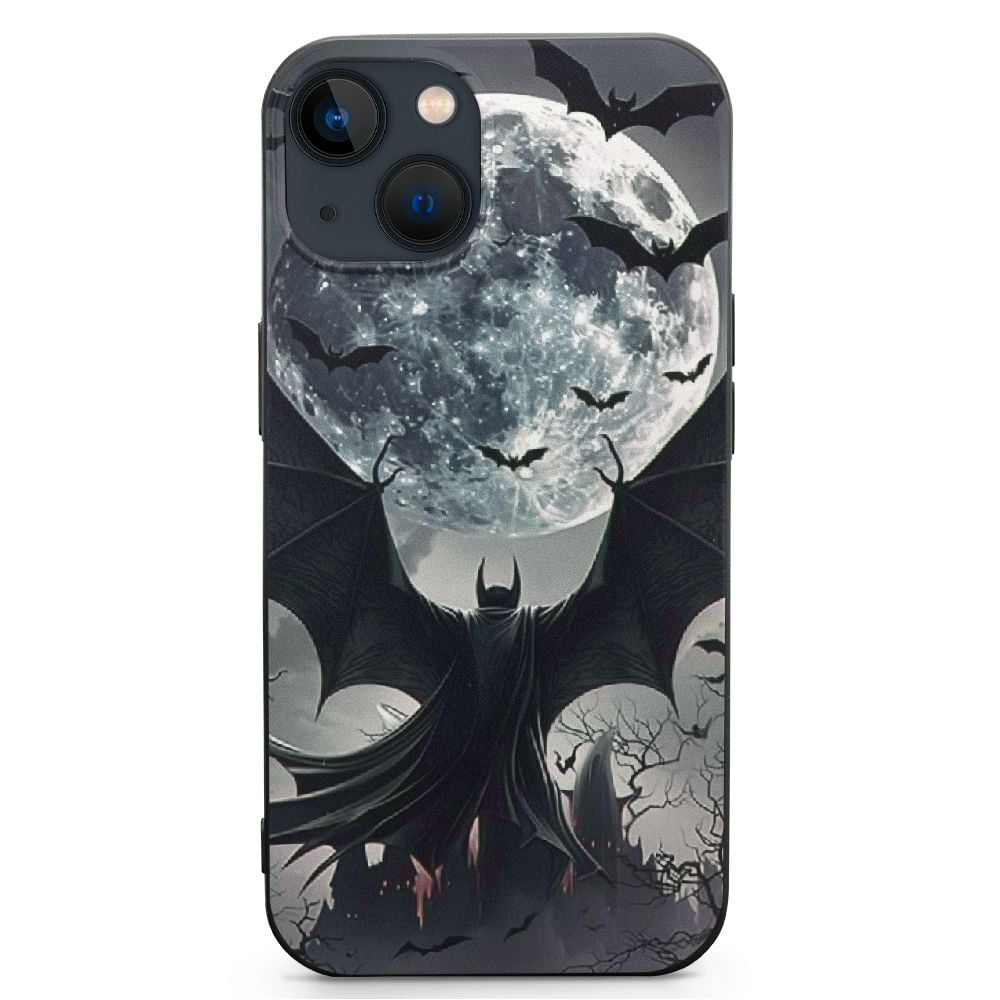 Goth phone case for iPhone 13, bat pattern, Gothic Spooky Edgy Emo ...