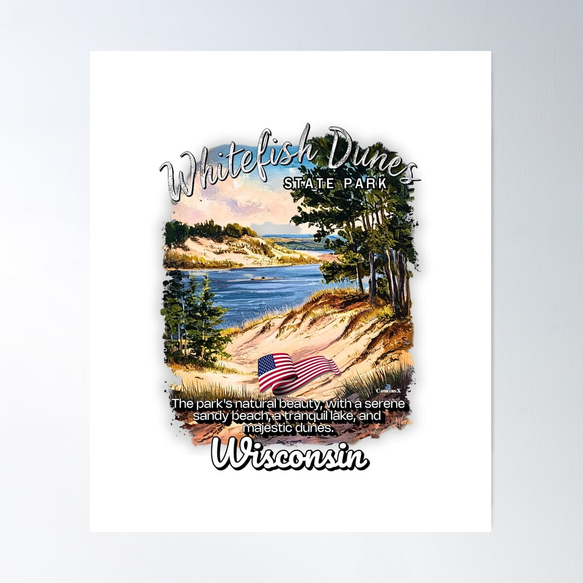 Gotha Florida Retro Sunset Local Pride Logo Poster Wall Art, Modern ...