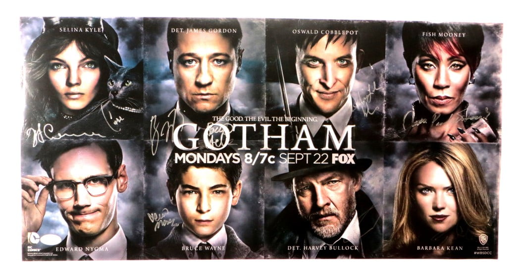 Gotham Signed Cast Autograph 11X23 Poster McKenzie Pinkett-Smith +7 JSA ...