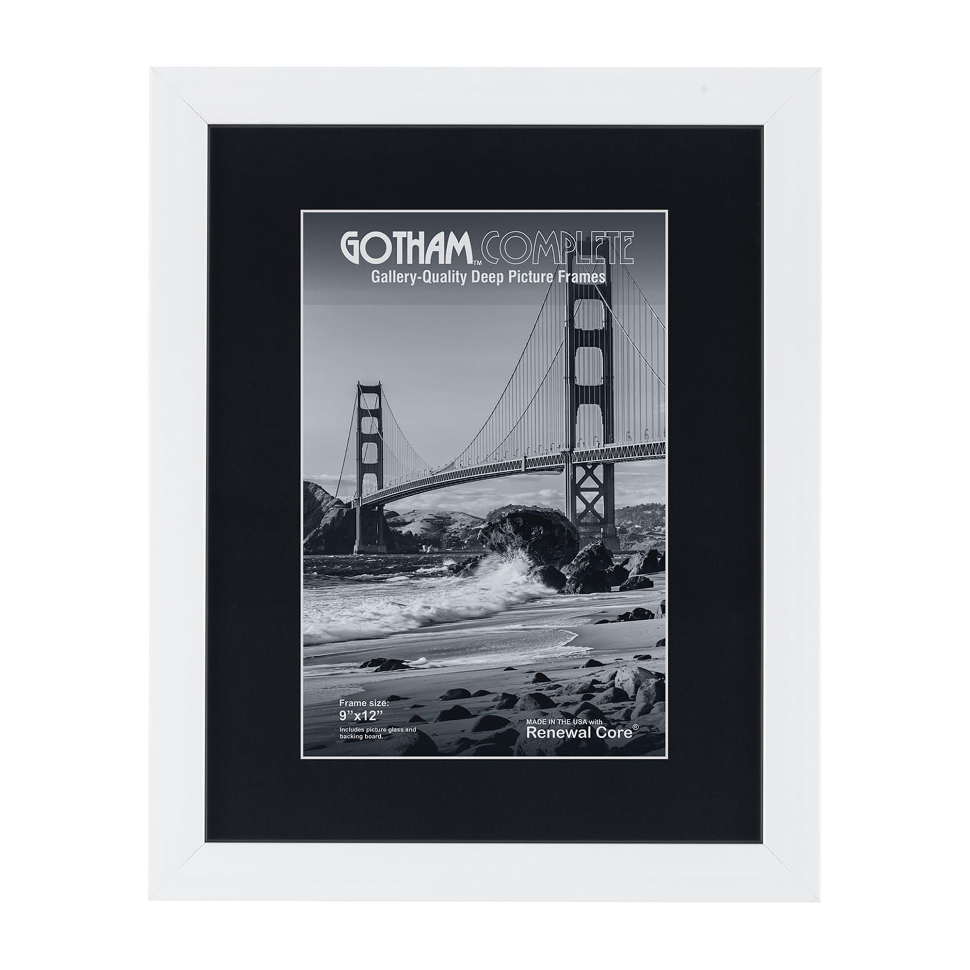 Gotham Deep Gallery Frames With Glass or Glazing & Backing - 4 Pack of ...