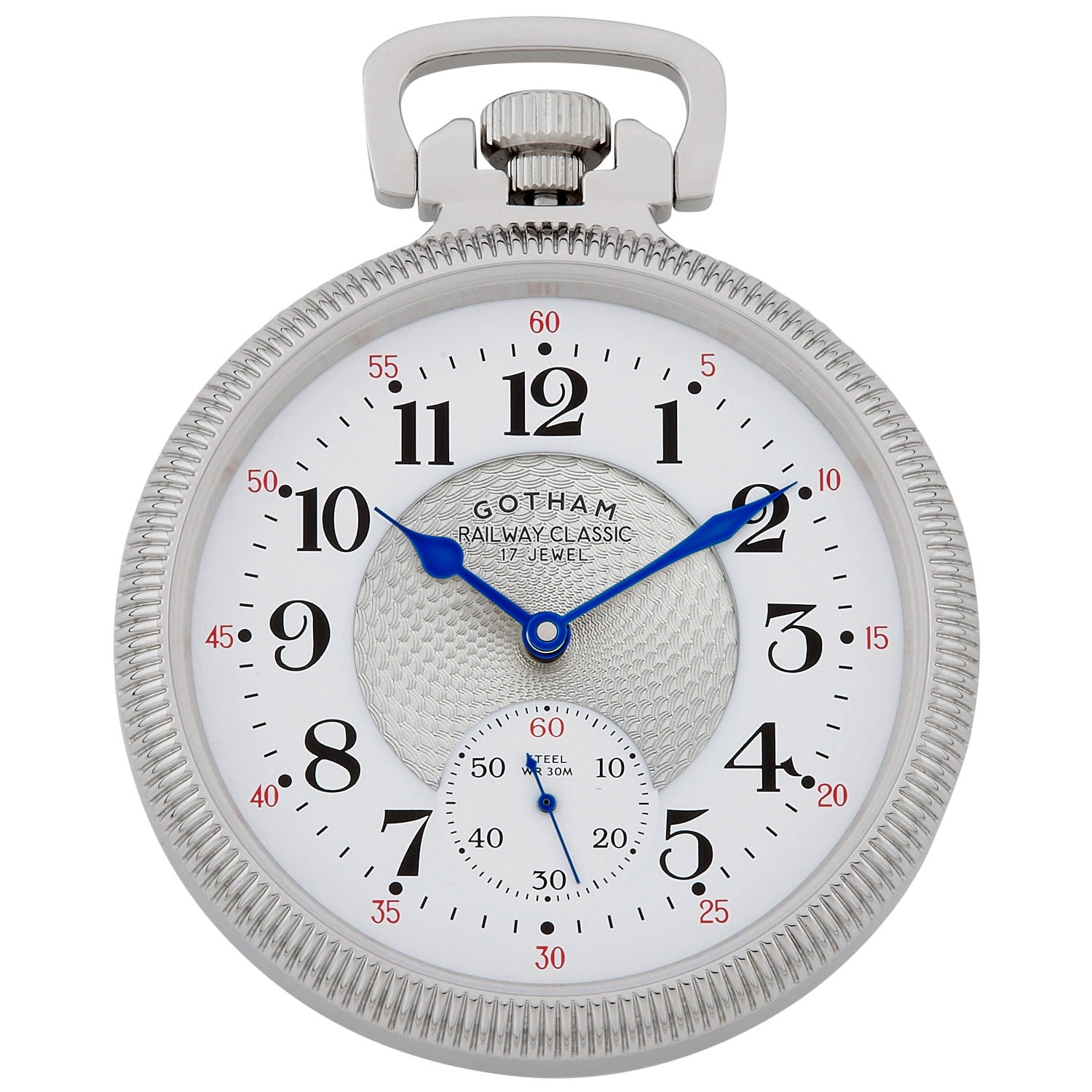 Gotham Men's Stainless Steel Mechanical Hand Wind Railway Classic ...
