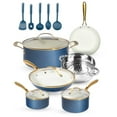 Gotham Steel 15 Pc Ceramic Pots and Pans Set Non Stick, Kitchen ...