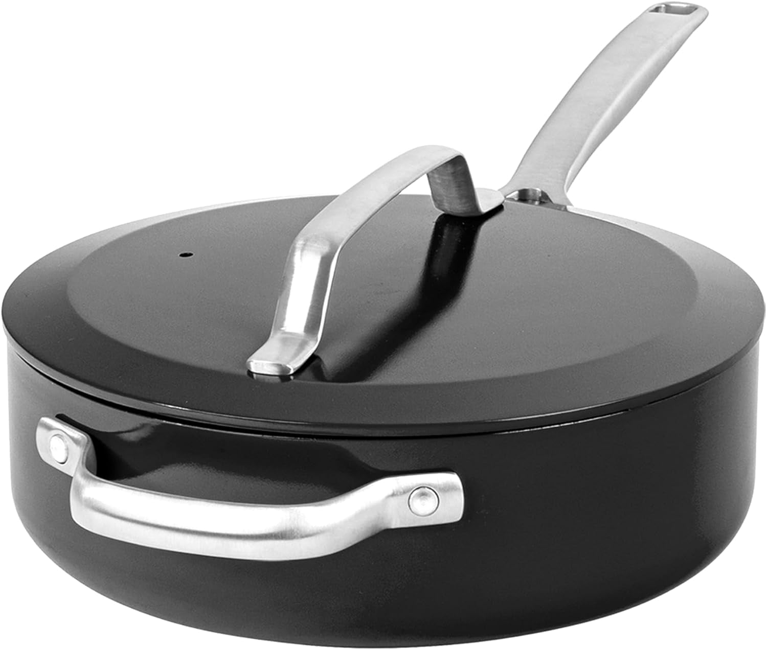 Gotham Steel Deep Frying Pan with Lid Saute Pan Large Nonstick Skillet ...