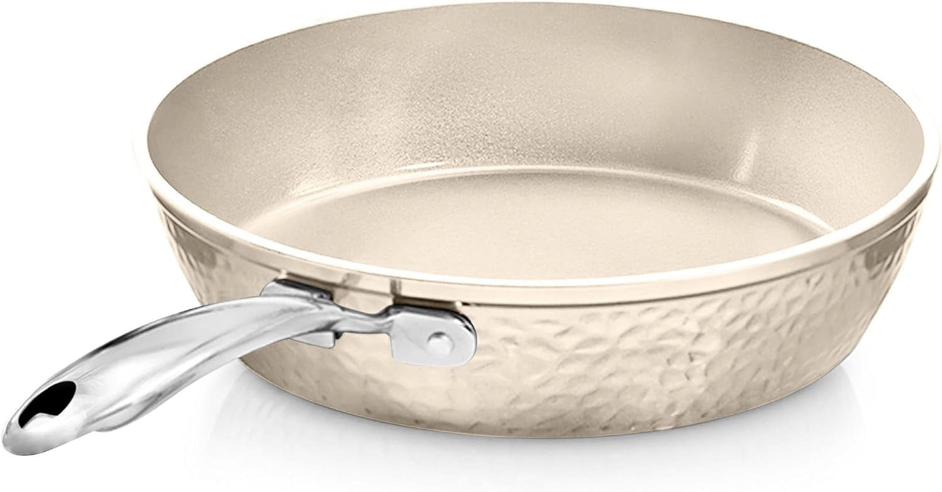GOTHAM STEEL Hammered 12 Inch Non Stick Frying Pan, Induction Pan ...