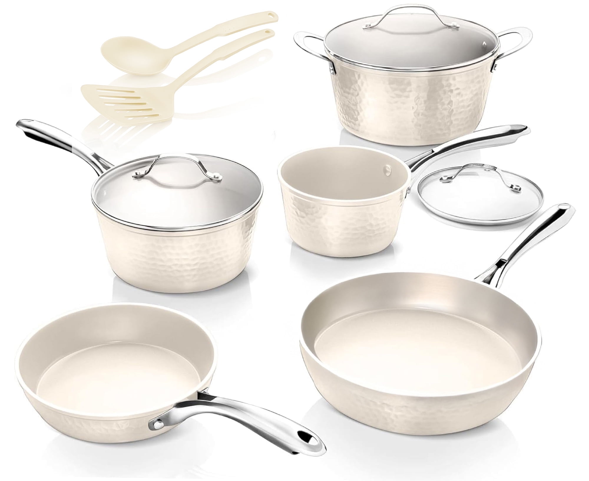 Free Shipping! Gotham Steel Diamond Hammered Nonstick 10 Piece Ceramic ...