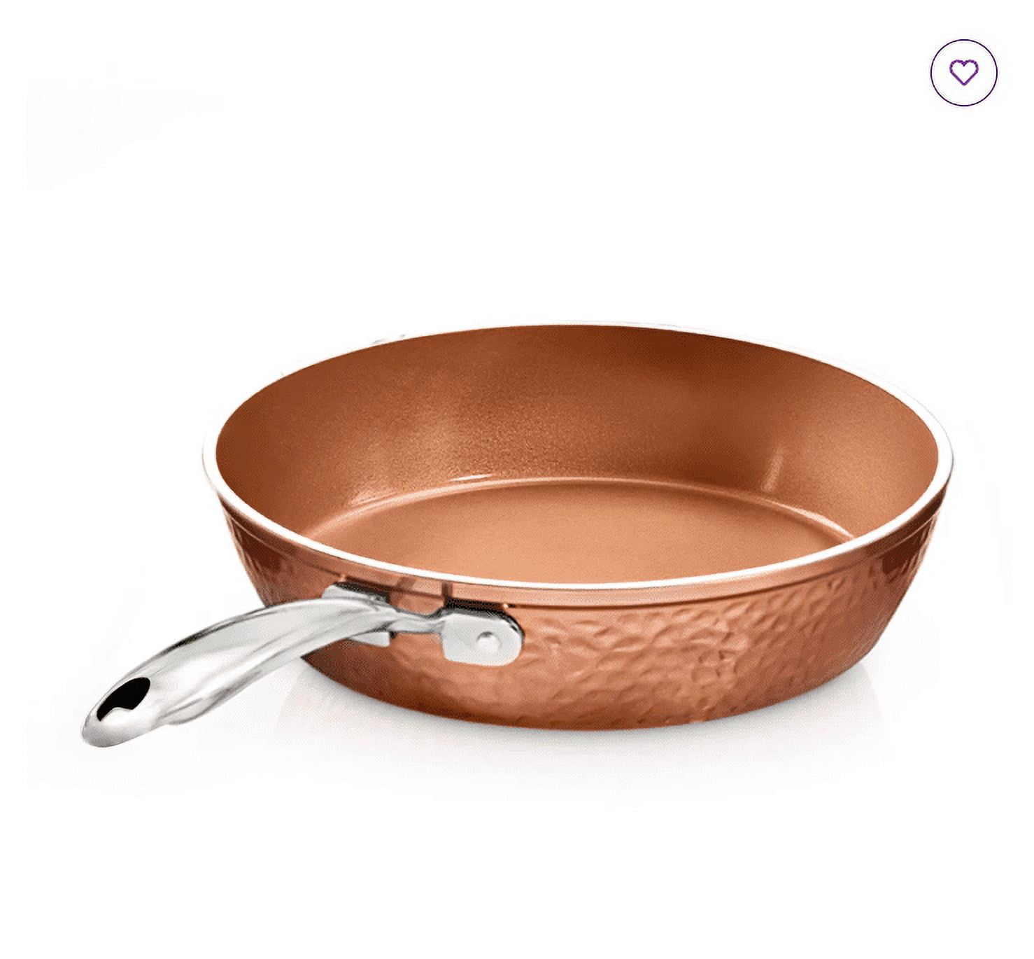 Gotham Steel Hammered Copper 12'' Nonstick Fry Pan with Stay Cool ...
