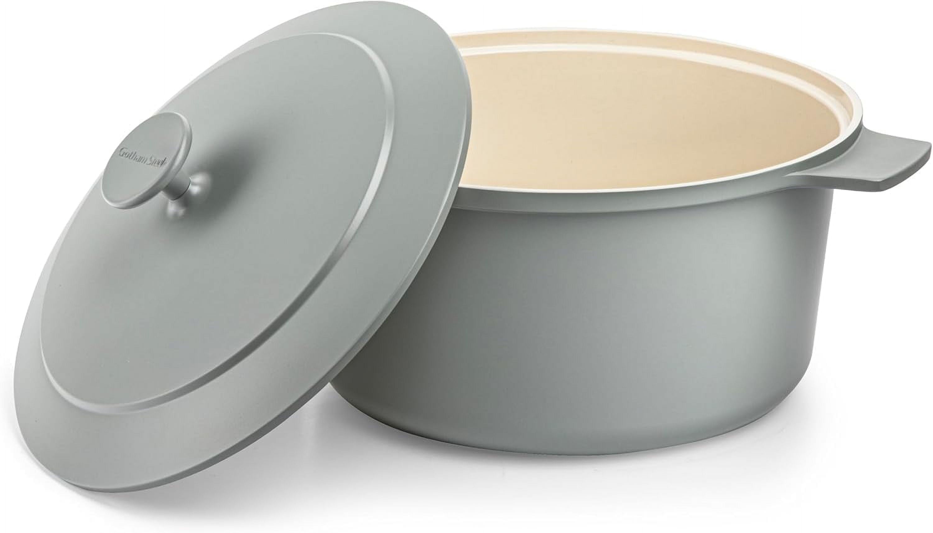 Gotham Steel Dutch Oven 5 Qt Pot With Lid Nonstick Ceramic Cooking Hot ...