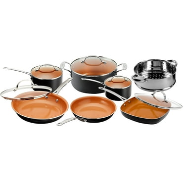 Copper Chef 10 Piece Nonstick Cookware Set, with CeramiTech for ...