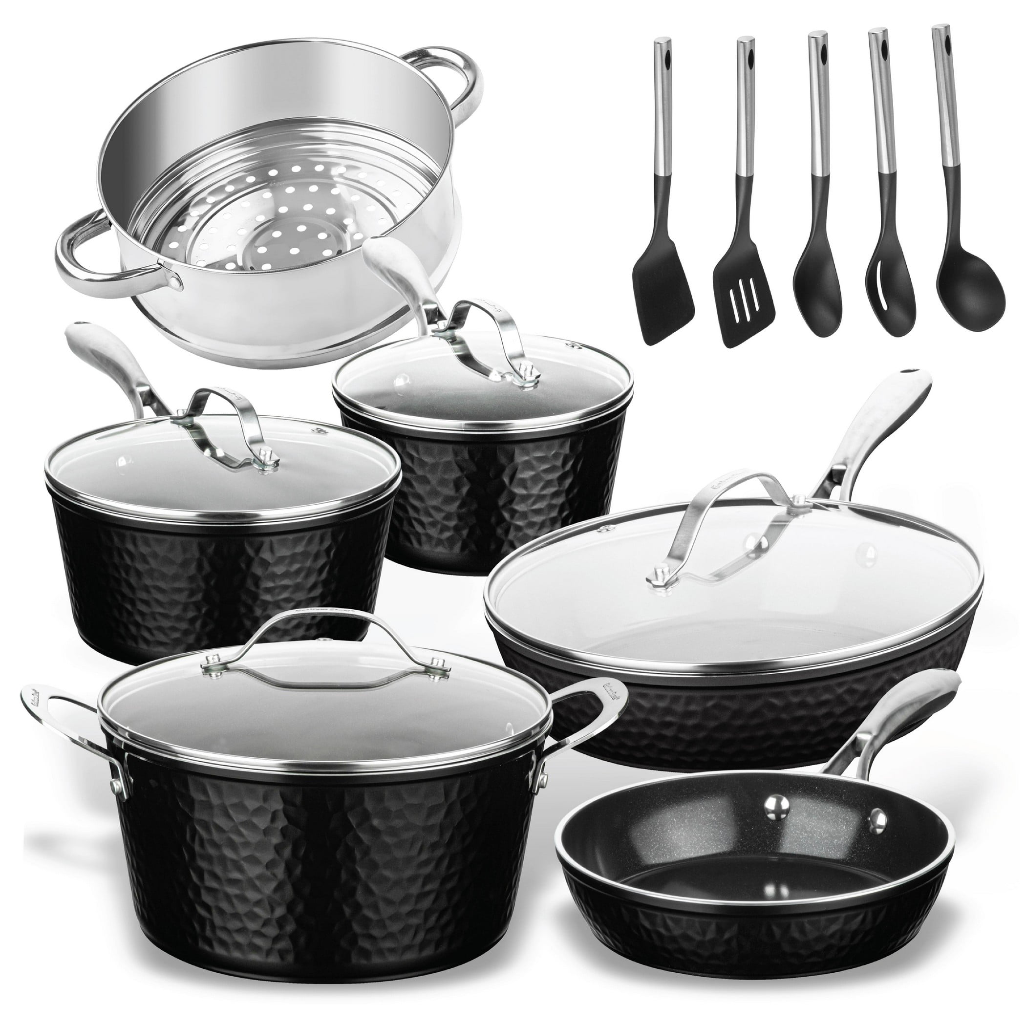 Gotham Steel Nonstick Pots and Pans 15 Piece Set Ceramic Cookware ...