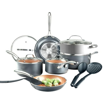 Gotham Steel 10Pcs Stackmaster Nonstick Cookware Set, Stackable Pots ...