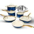 Gotham Steel 12 Pc Nonstick Ceramic Cookware Set, Navy - Walmart.com