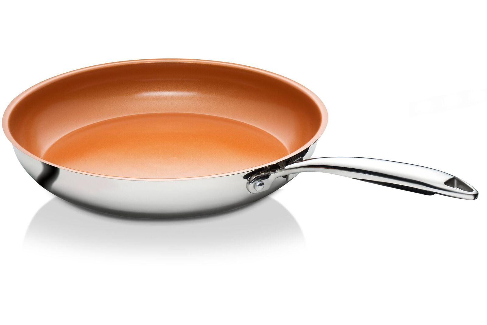 Gotham Steel Premium Non-Stick Copper Fry Pan, Tri-Ply Stainless Steel ...