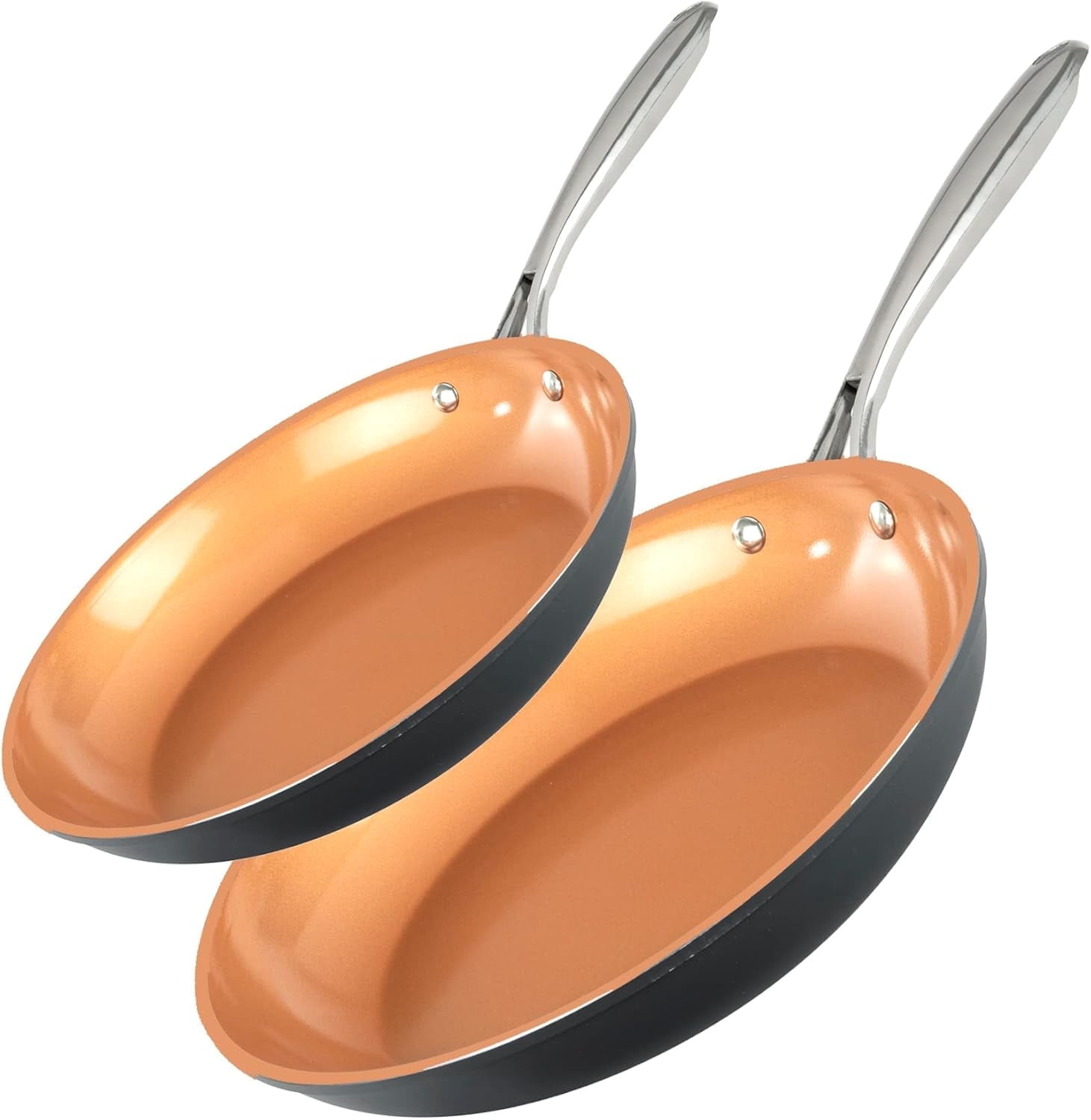 GOTHAM STEEL 10 + 11 Inch Ceramic Non Stick Frying Pans Nonstick ...