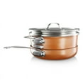 Gotham Steel Stackable Fry Pan Set with Lid Stackmaster Pan Set Copper ...