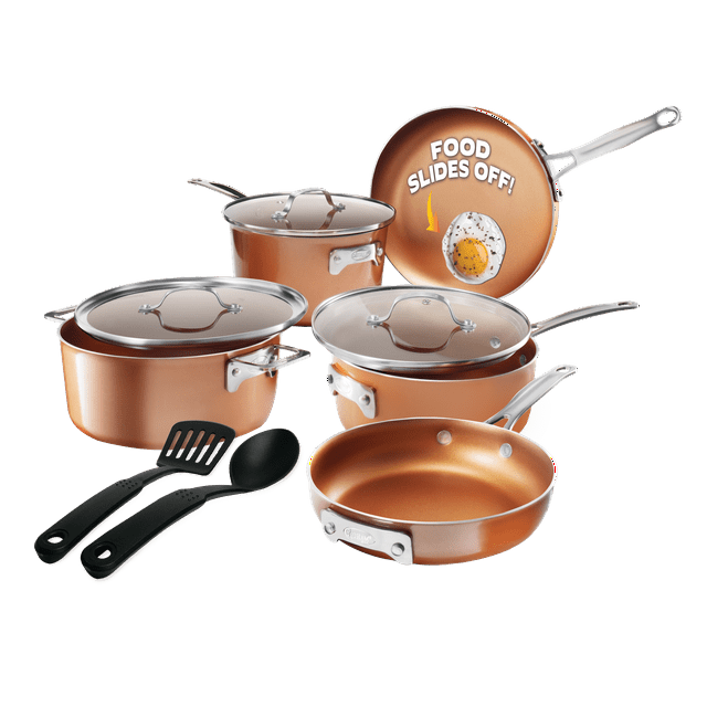 Gotham Steel Stackable Pots and Pans Stackmaster 10 Piece Cookware Set ...