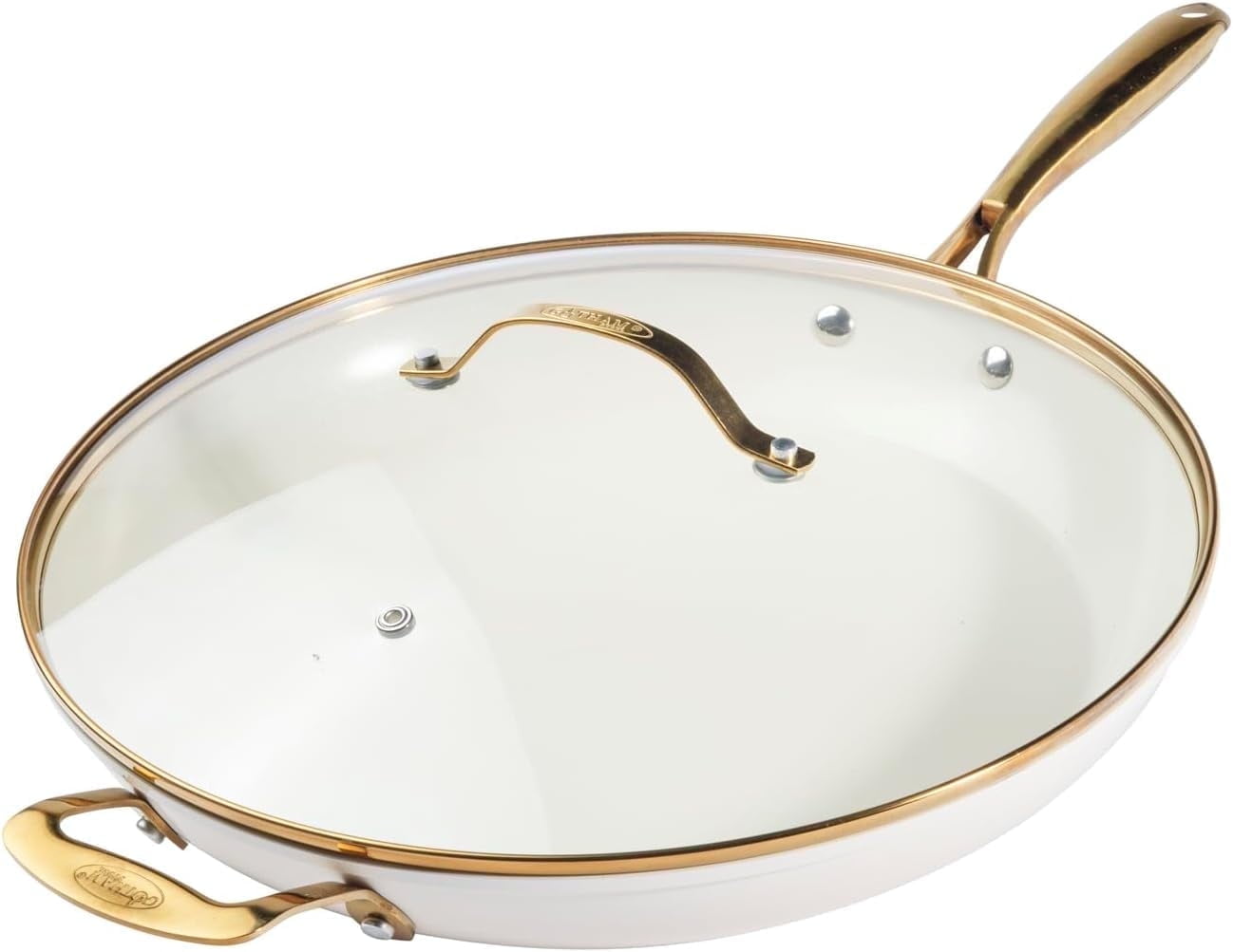 Gotham Steel 14 Inch Frying Pan with Lid, Extra Large Frying Pan ...