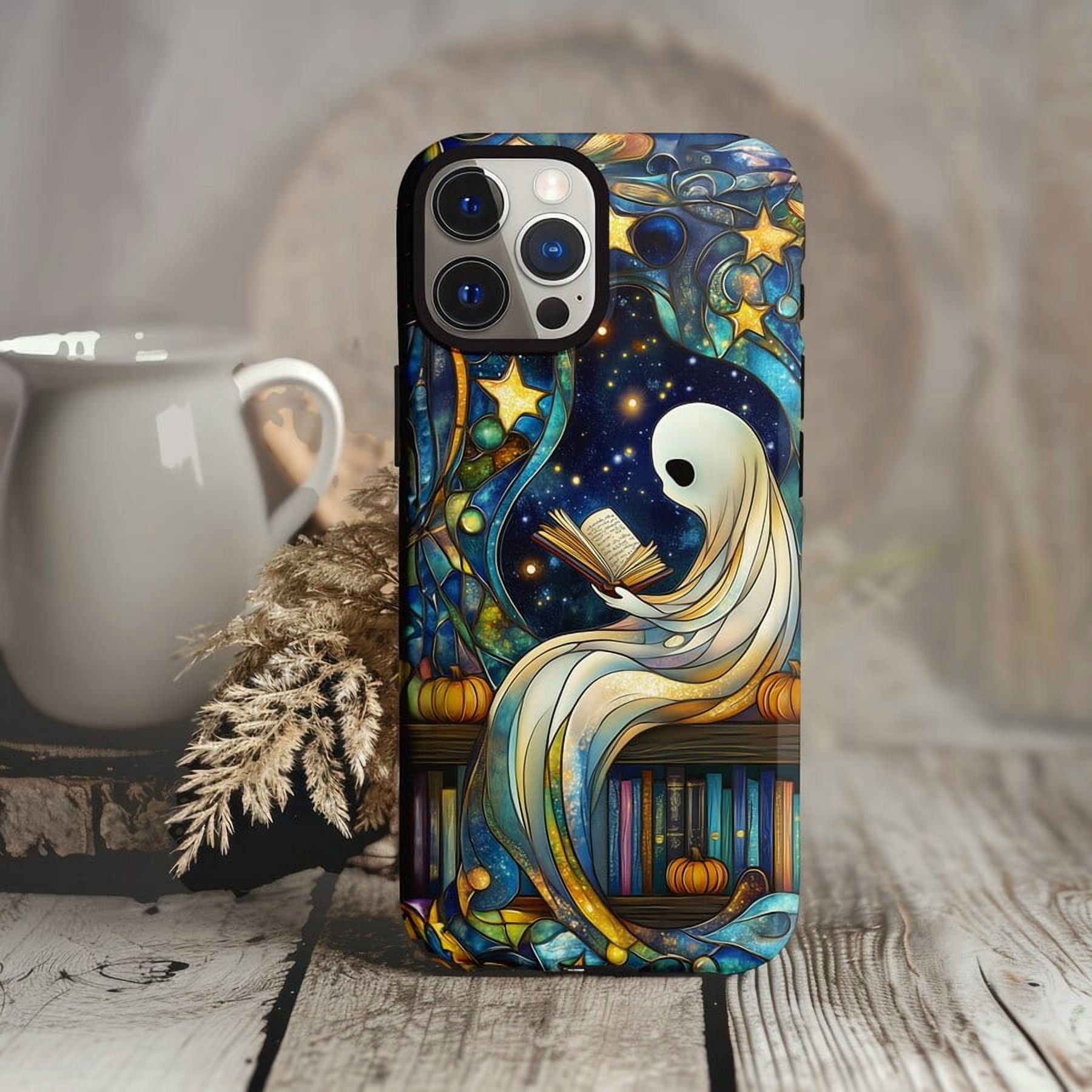 Gothic 3D Stained Glass Ghost Reading Case for Book Lovers 11 12 13 14 ...