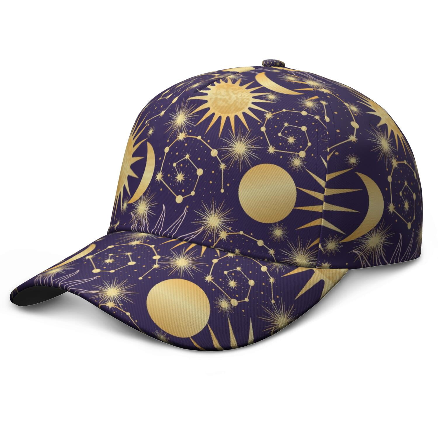 Gothic Aesthetic Baseball Cap - Witchy Astrology Starry Night Print ...