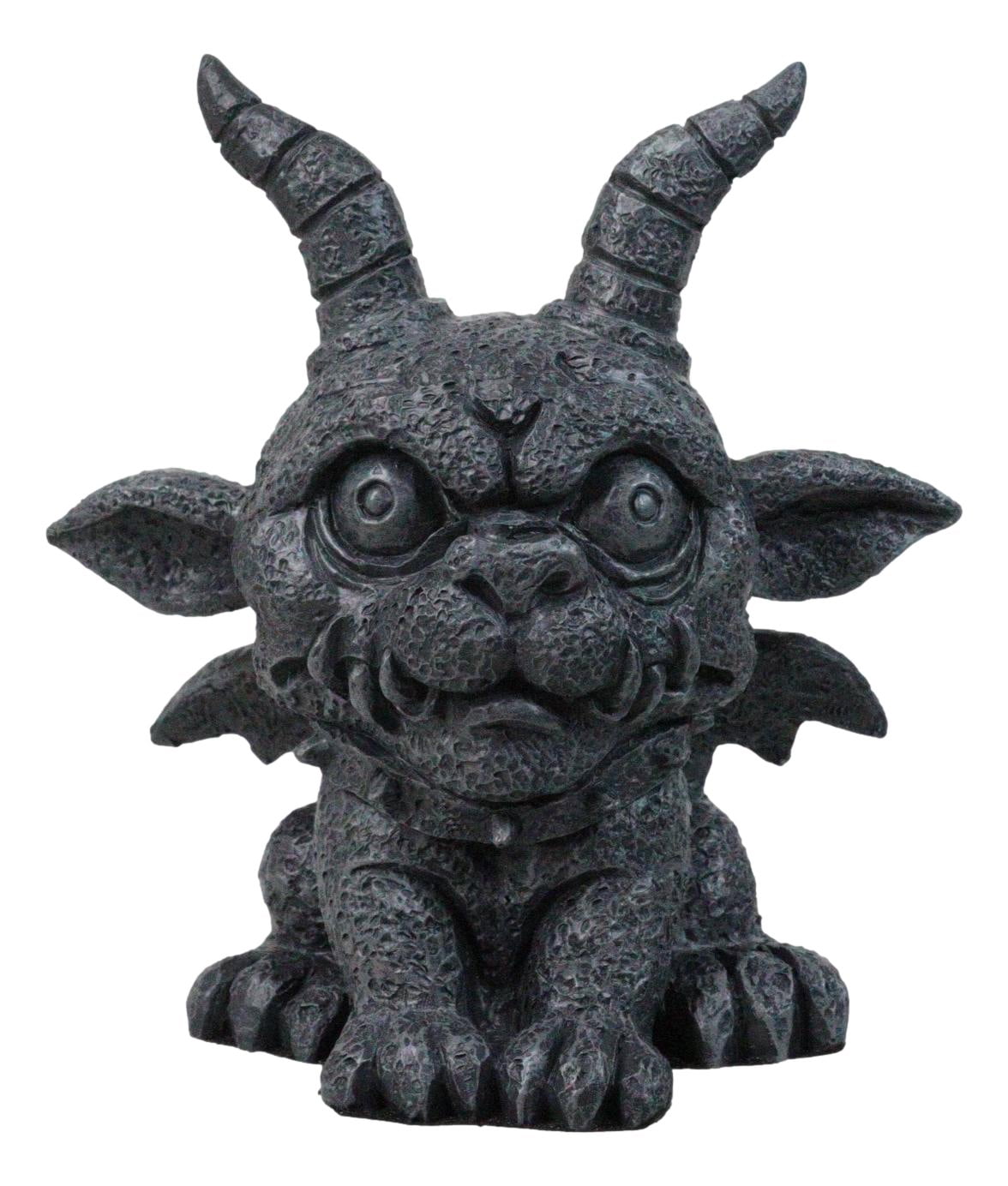 Gothic Agamon Bulldog Horned Gargoyle Figurine 5" H Mythical Fantasy ...