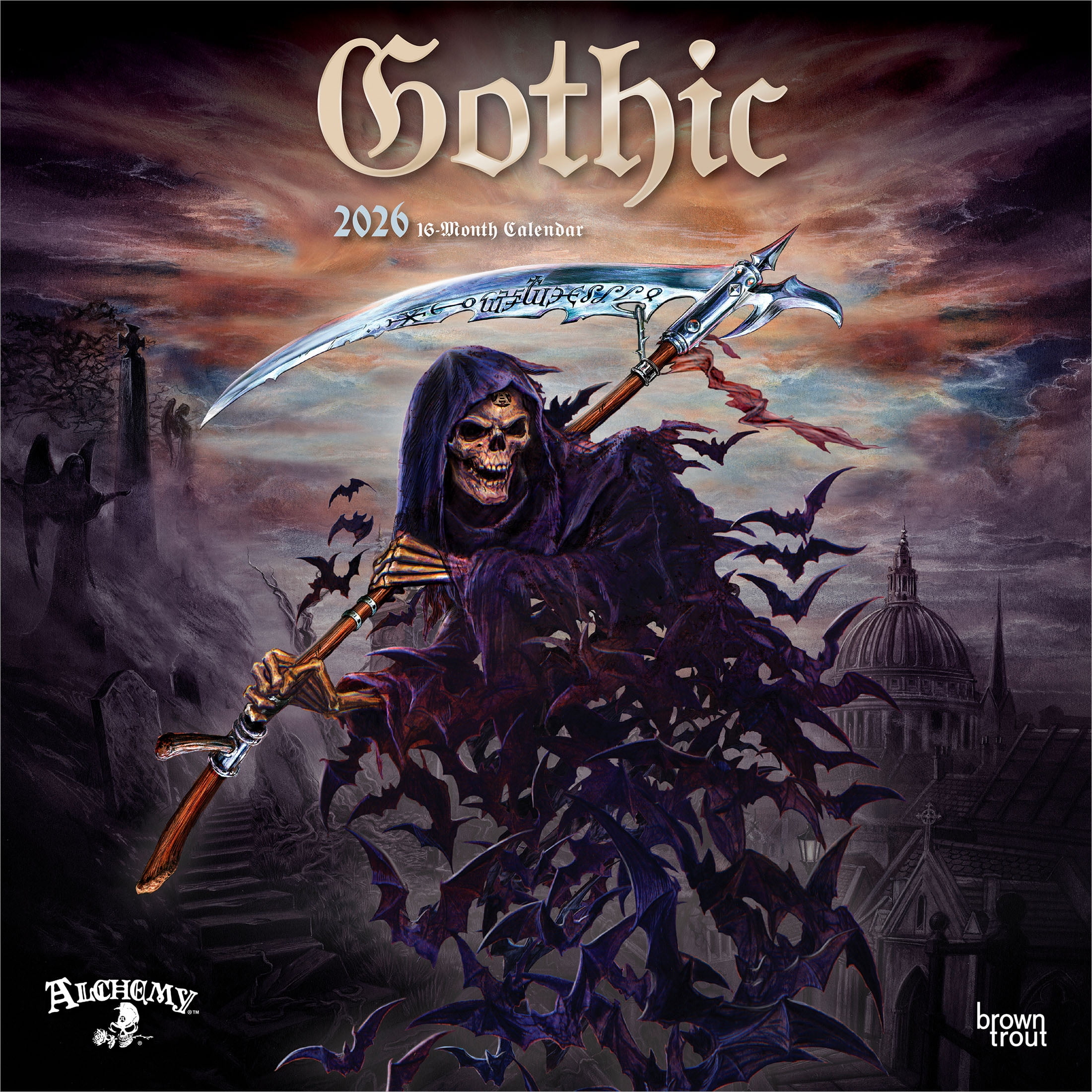 Gothic Alchemy OFFICIAL | 2026 12x24" (Hanging) Wall Calendar | Plastic ...