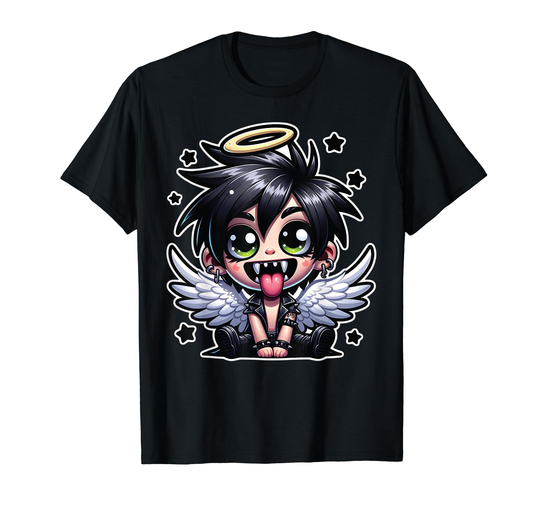 Gothic Angel Cute and Funny Graphic Design T-Shirt - Walmart.com