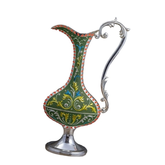 Gothic Antique Metal Vases With Textured Embossed Pattern And Handle ...