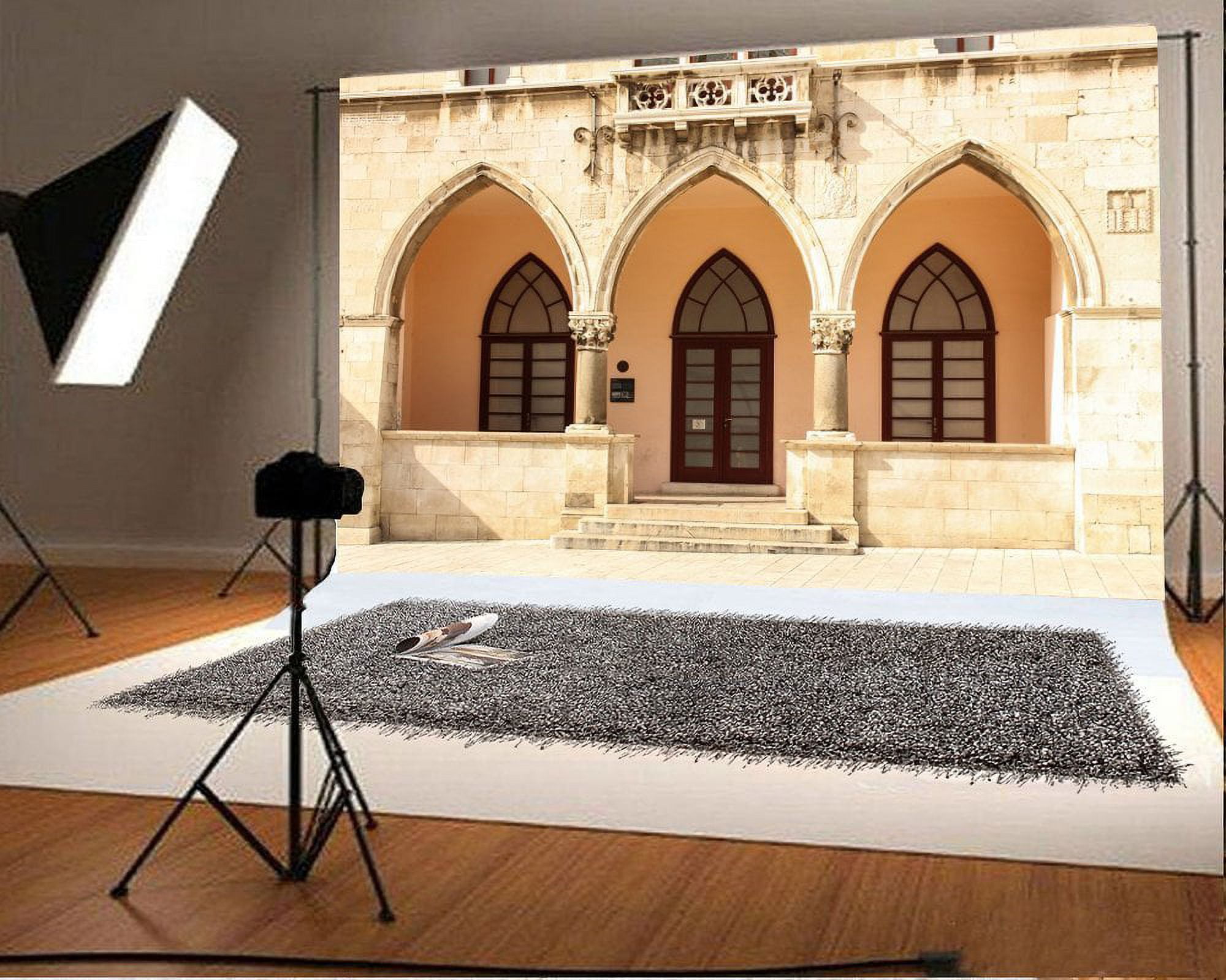 Gothic Arch Backdrop 7x5ft Photography Background Pillars Vintage Brick ...