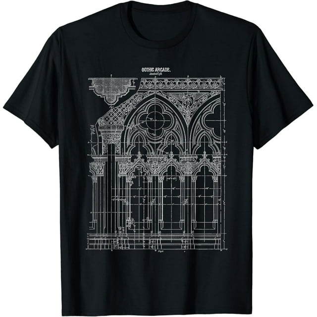 Gothic Architecture Schematics - Cathedral Windows T-Shirt - Walmart.com Gothic Architecture Schematics - Cathedral Windows T-Shirt - Walmart.com