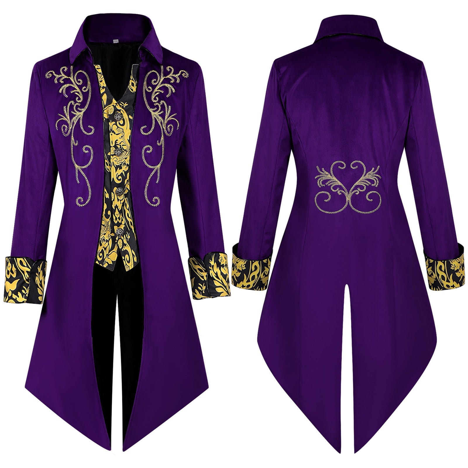 Gothic Aristocrat Tailcoat Jacket Historical Elegant Gentleman Formal Attire Halloween Party ...