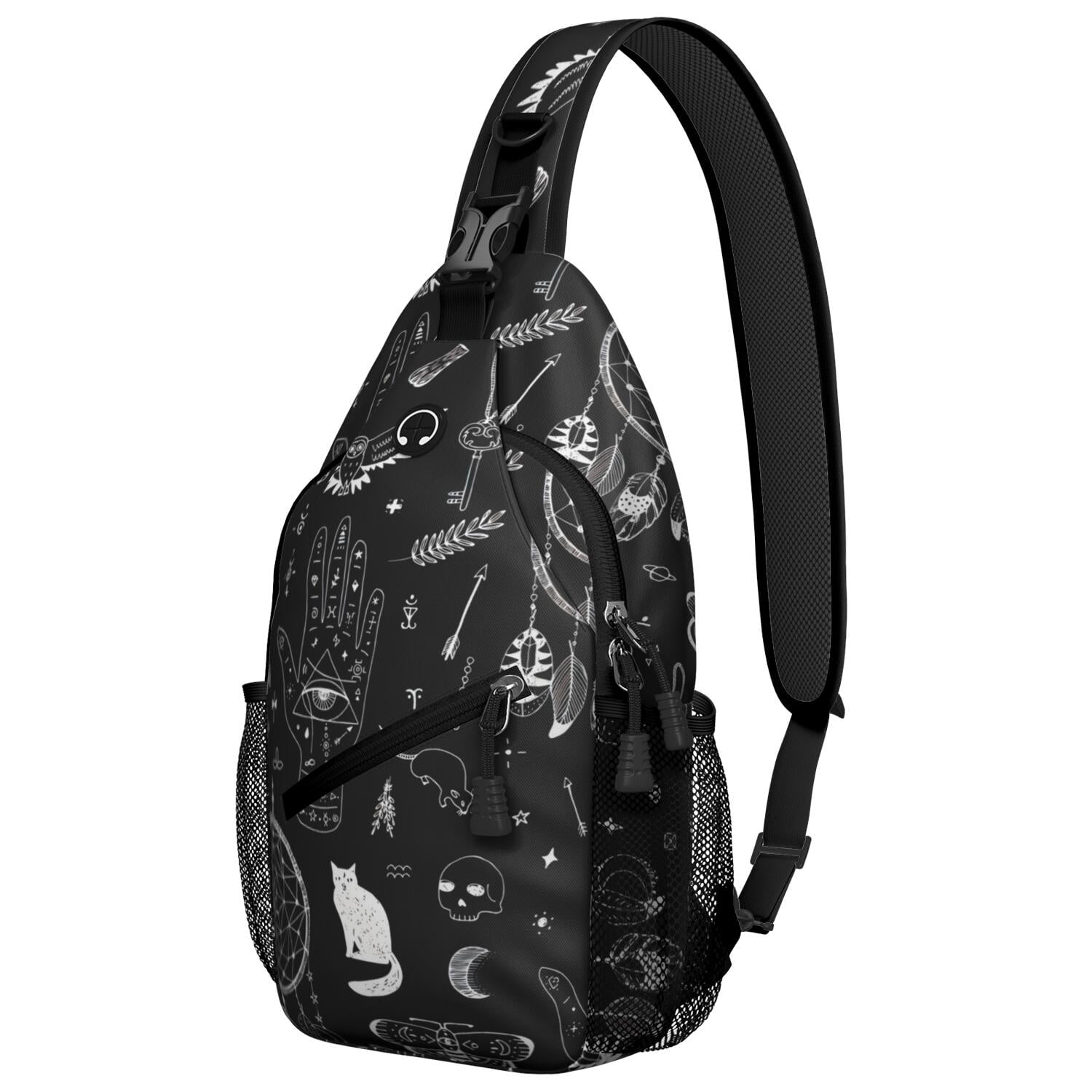 Gothic Astrology Sling Backpack Celestial Sun Moon Starry Night Cosmic ...