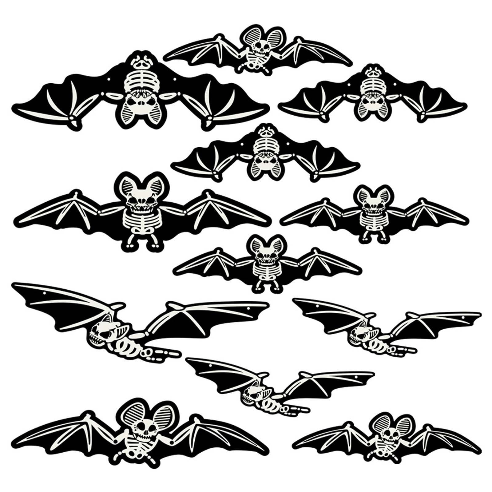 Gothic Bat Decal Pack - Rearview Mirror Halloween Decor, Removable ...
