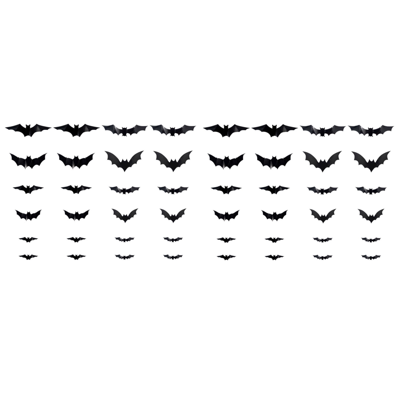 ‌Gothic Bat Halloween Decorations Stickers Set - 12/24/36/48/60/72pcs ...