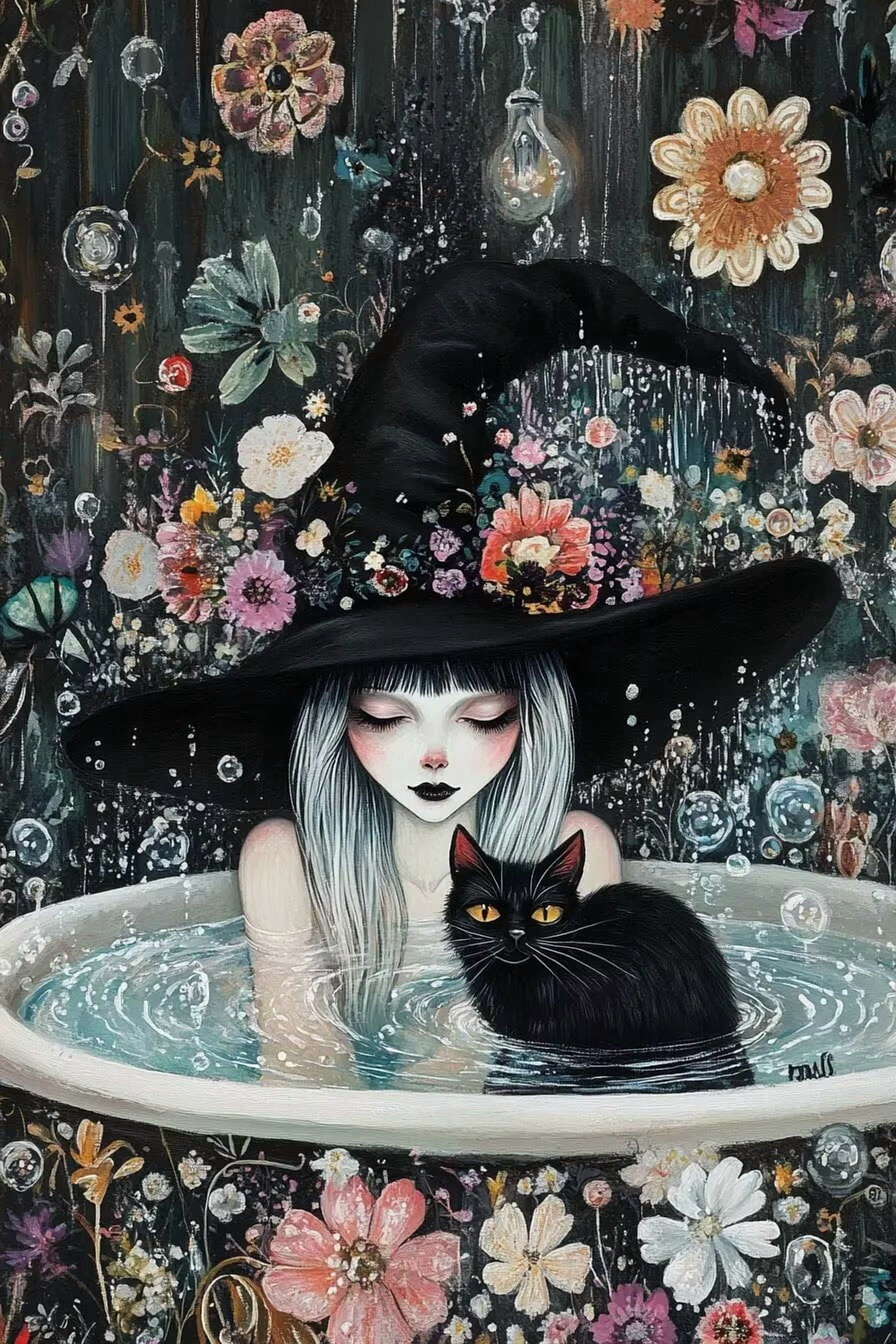 Gothic Bathroom Decor 5D Diamond Painting Kits for Adults,Diamond Art A ...