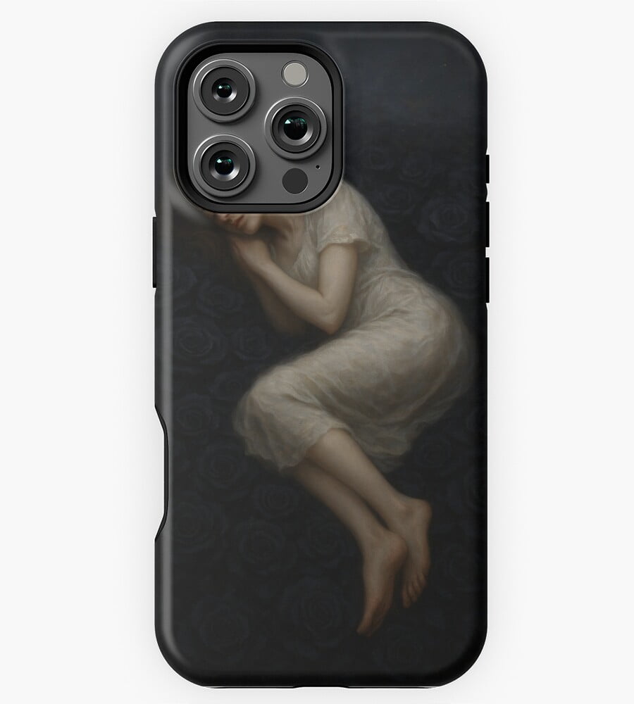 Gothic Bed of Black Roses GA953 Phone Case for iPhone 11 to 17 Pro Max ...